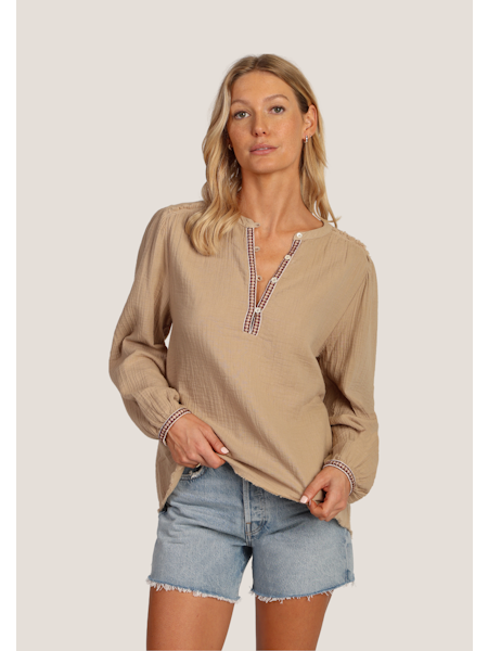 Dylan Lea Henley Top - Terracotta – Bailey Road
