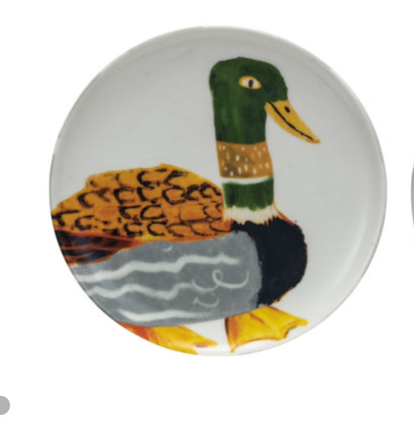Creative Co-Op Stoneware Plate - Duck – Bailey Road