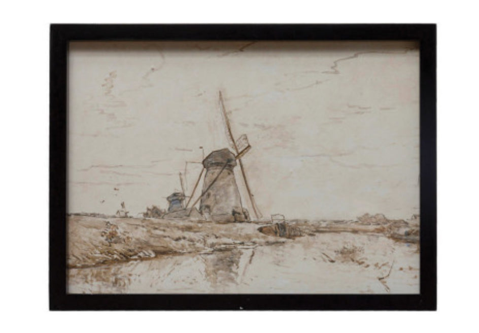 Creative Co-Op Framed Windmill Print – Bailey Road