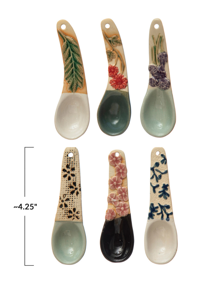 Creative Co-Op Hand-Painted Stoneware Spoon – Bailey Road