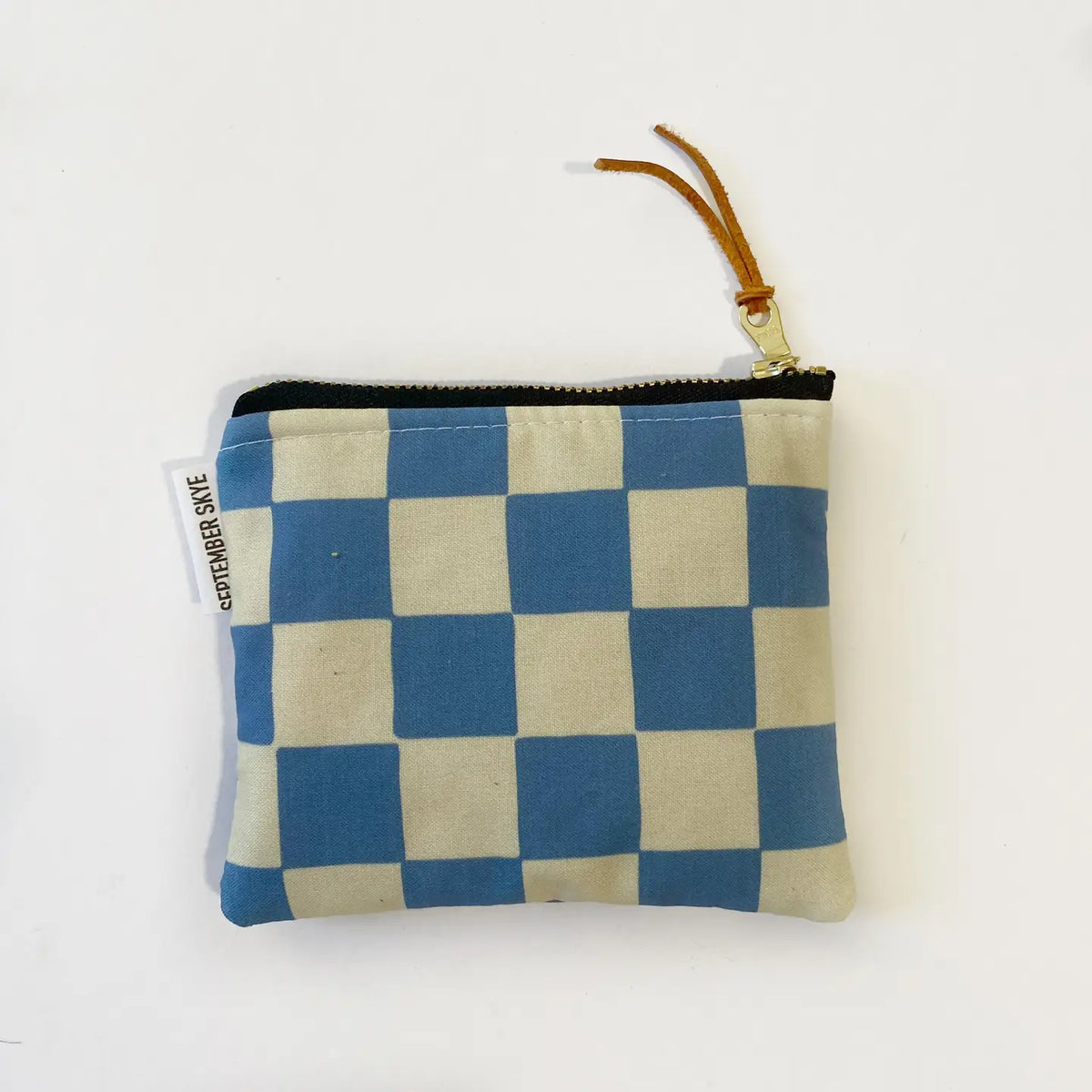 September Skye Bags & Accessories Small Square Pouch - Blue/Cream ...