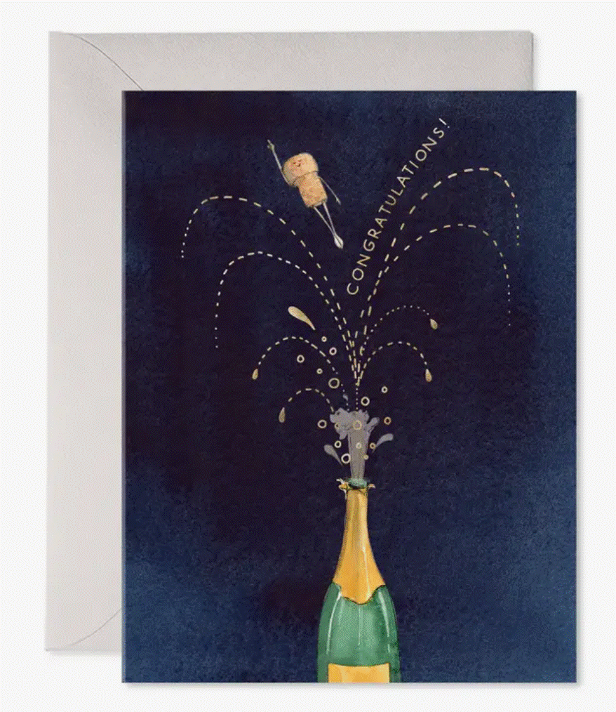 E. Frances Flying Cork Congratulations Card – Bailey Road
