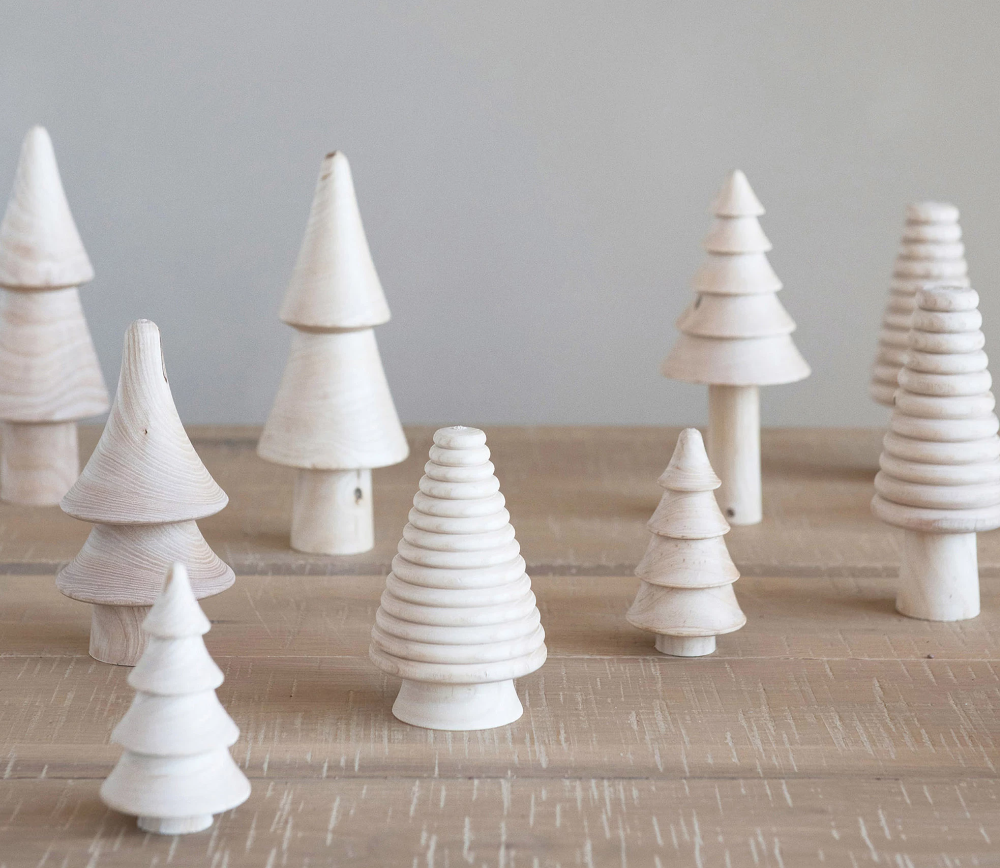 Creative Co-Op Natural Wooden Trees - Set of 6 – Bailey Road