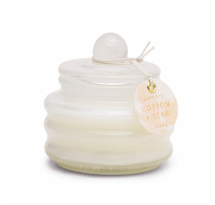 Paddywax Beam Candle Jar with Lid - Cotton & Teak – Bailey Road
