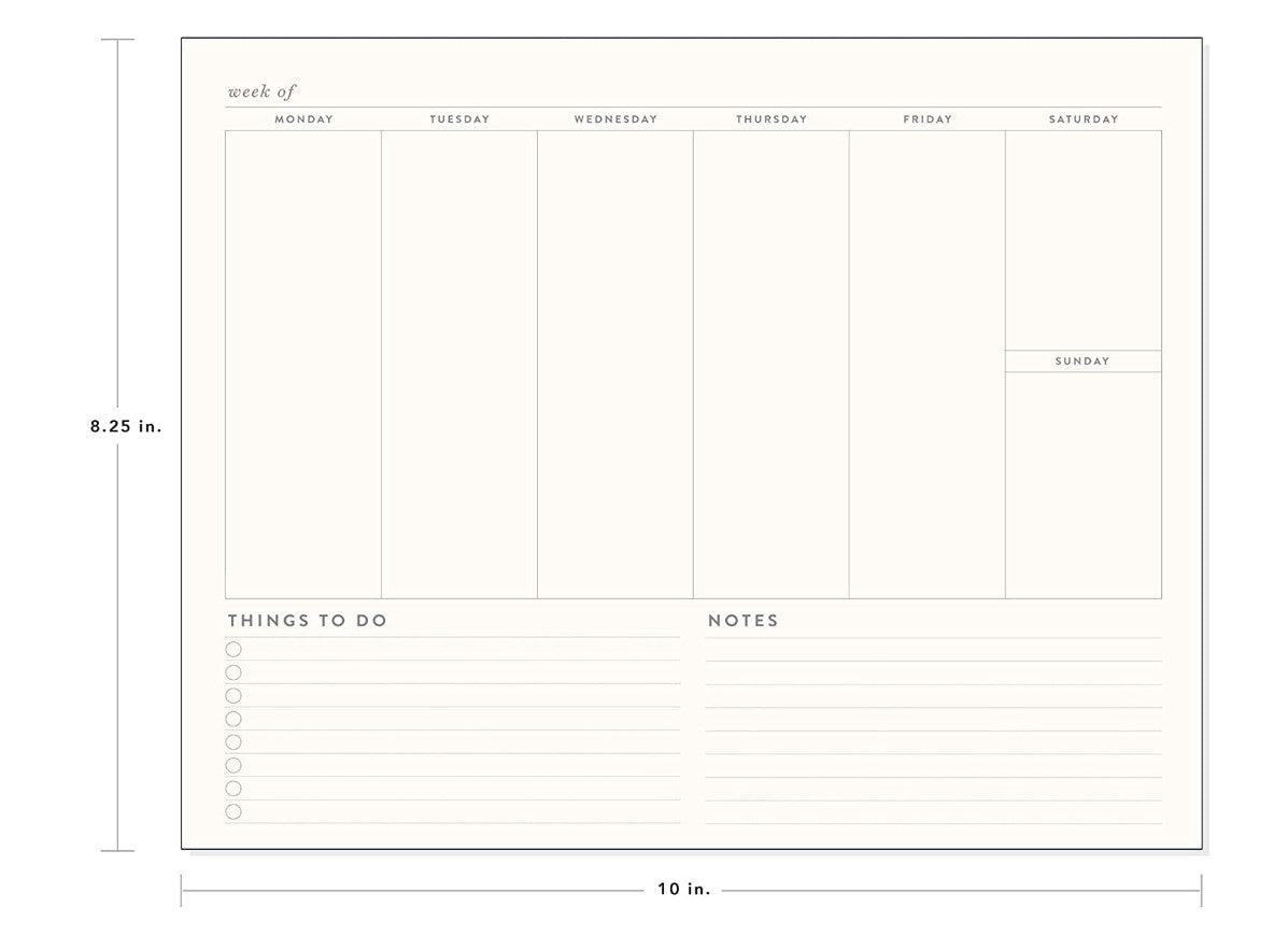 Eccolo "The Weekly Plan" Desk Planner – Bailey Road