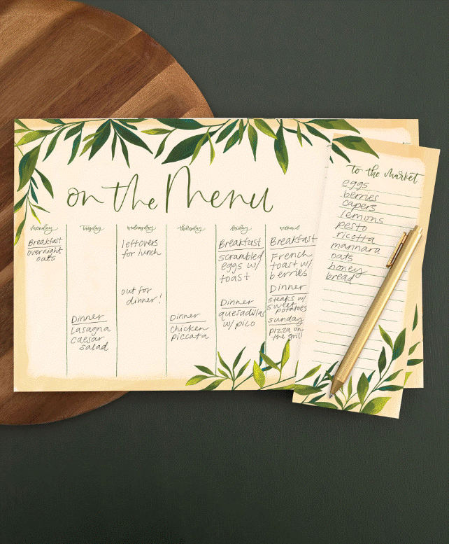 One Canoe Two Willow Menu Notepad – Bailey Road